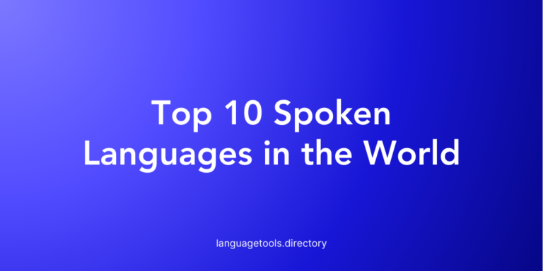 Top 10 Spoken Languages in the World